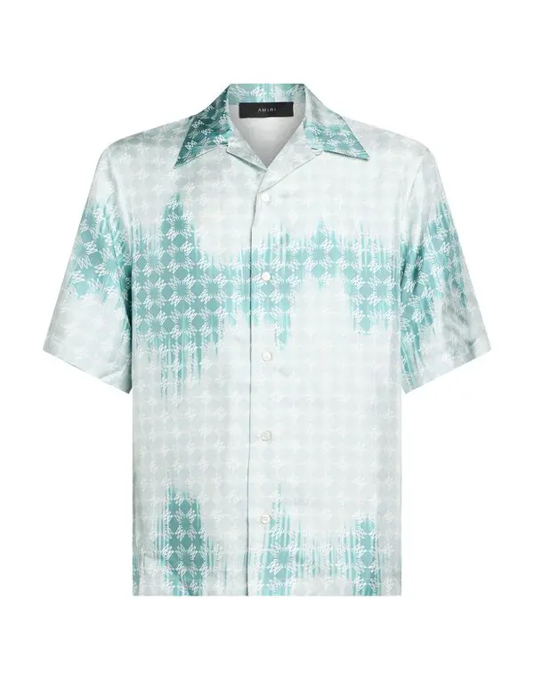 Amiri Shirt Turquoise Size Silk