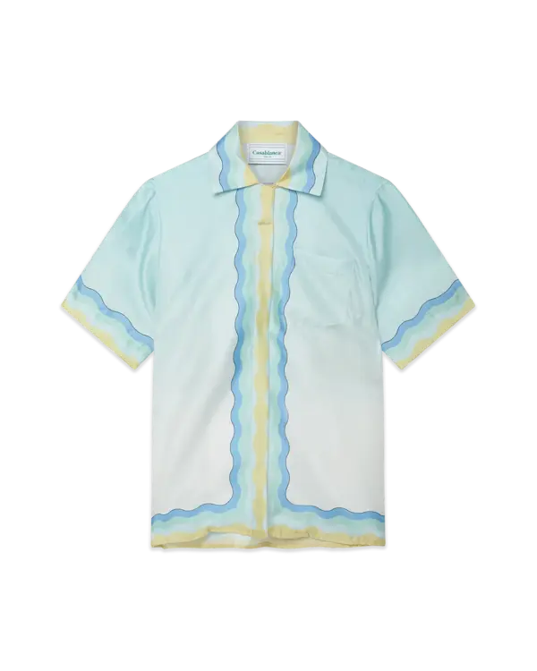 Casablanca Memphis Icon Short Sleeve Silk Shirt
