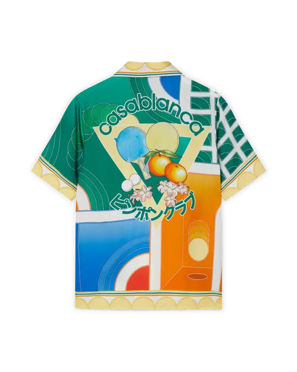 Casablanca Reve De Tennis Silk Shirt - Multicolor