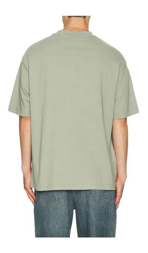Calvin Klein Relaxed Standard Logo Crew Neck Tee In Green