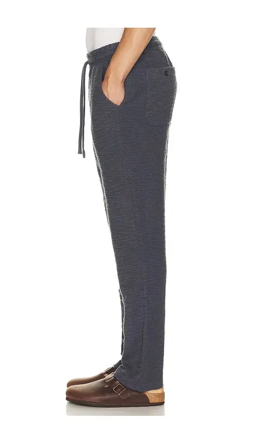 Marine Layer Hugo Boucle Pant In Blue