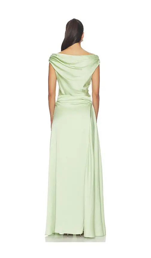Simkhai Elinne Short Sleeve Gown In Green