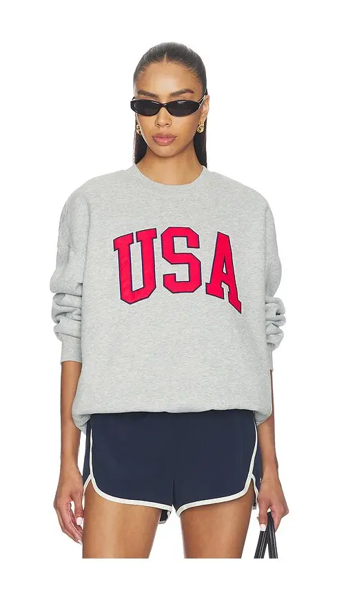 HYPE AND VICE Usa Offside Crewneck - Grey