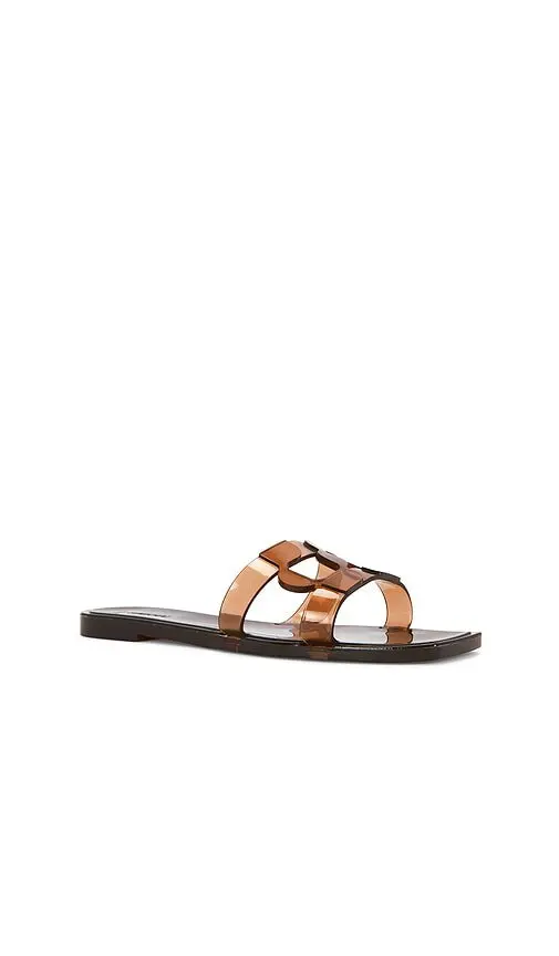 Simkhai Monogram Jelly Flat Slide In Brown