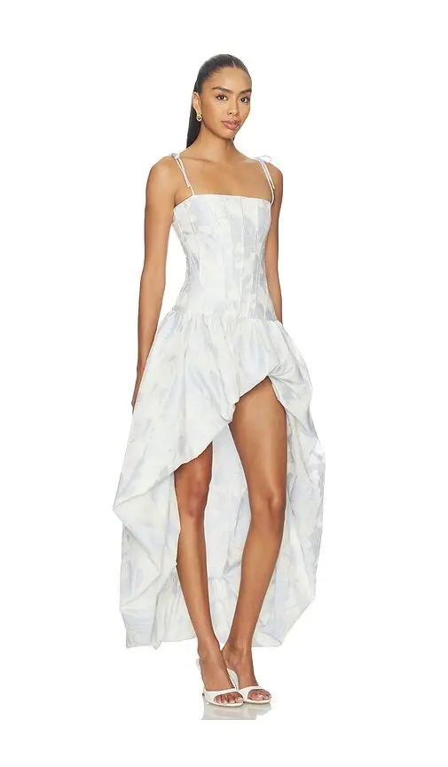 Amanda Uprichard Ophelia Maxi Dress In Blue