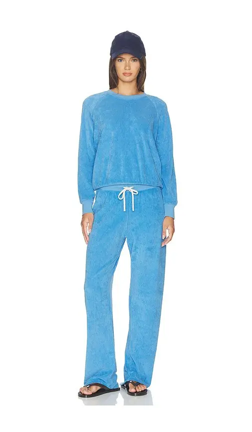PERFECTWHITETEE Saylor Loop Terry Sweatshirt In Blue