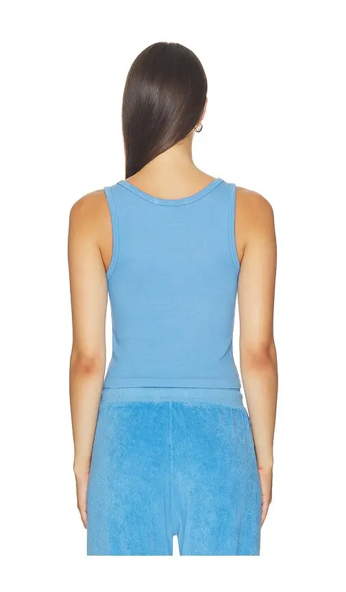 PERFECTWHITETEE Blondie Rib Bra Friendly Tank In Blue