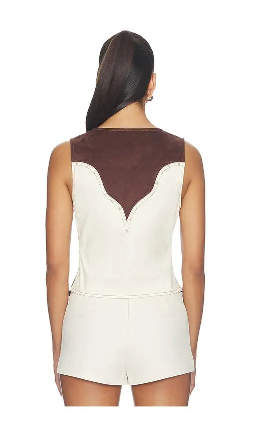 BY.DYLN Elio Vest Top In Ivory