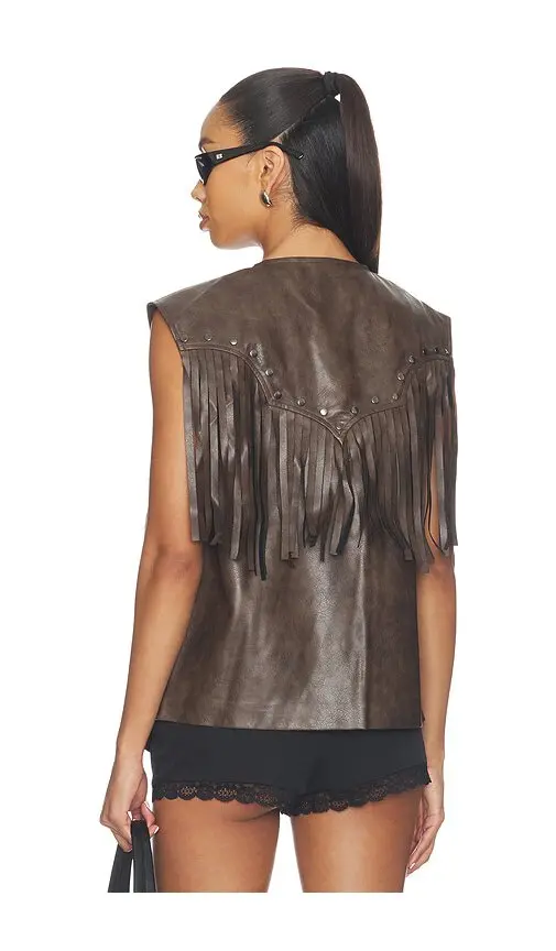 BY.DYLN Rhys Vest Top In Chocolate - Cocoa