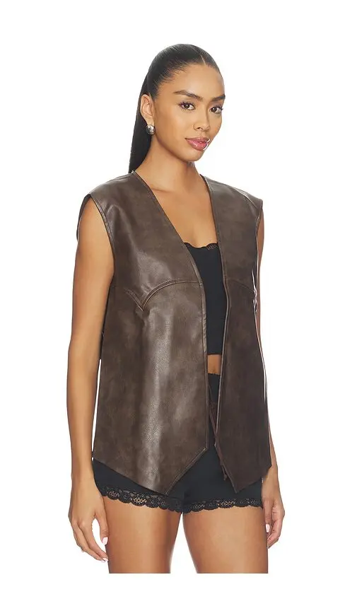 BY.DYLN Rhys Vest Top In Chocolate