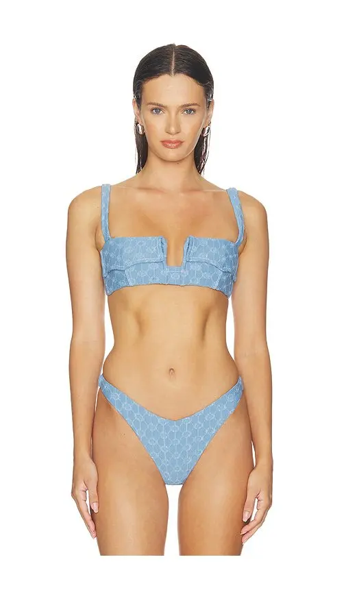 Devon Windsor Chriselle Bikini Top In Baby Blue
