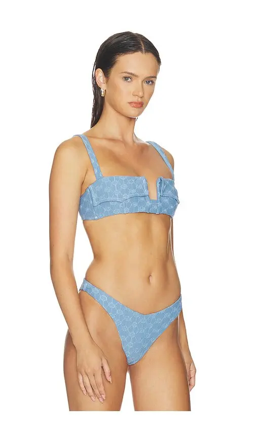 Devon Windsor Chriselle Bikini Top In Baby Blue