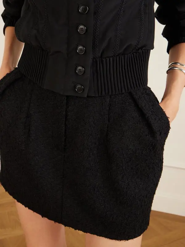 Magda Butrym Bouclé Mini Skirt