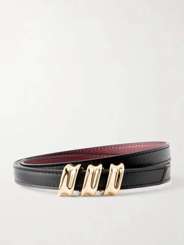 Loewe Coil Reversible Leather Belt - Black