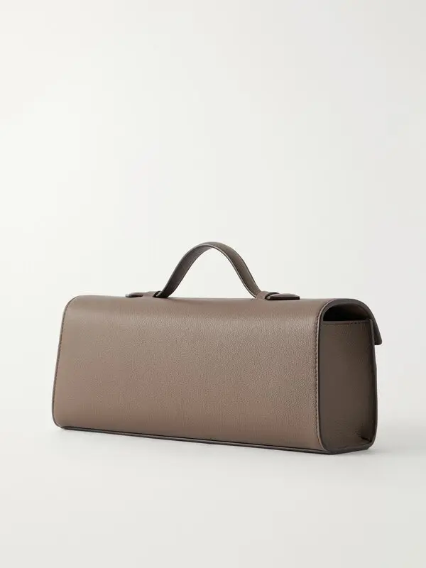 Savette Slim Symmetry Leather Clutch - Brown