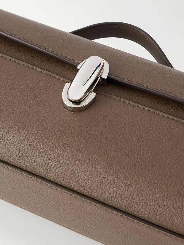 Savette Slim Symmetry Leather Clutch - Brown