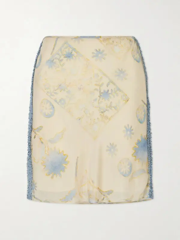 SIR. Cecile Printed Chiffon Midi Skirt