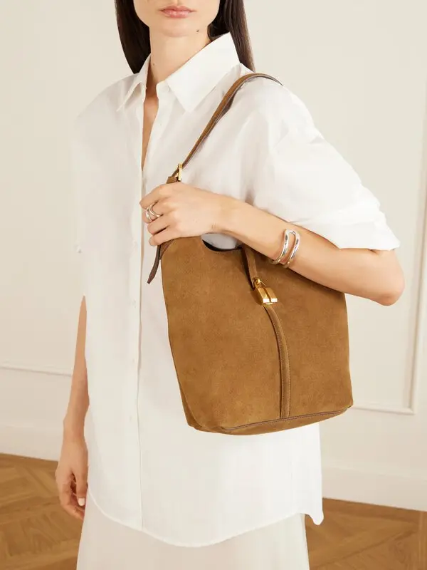 DEMELLIER The Siena Suede Shoulder Bag - Brown