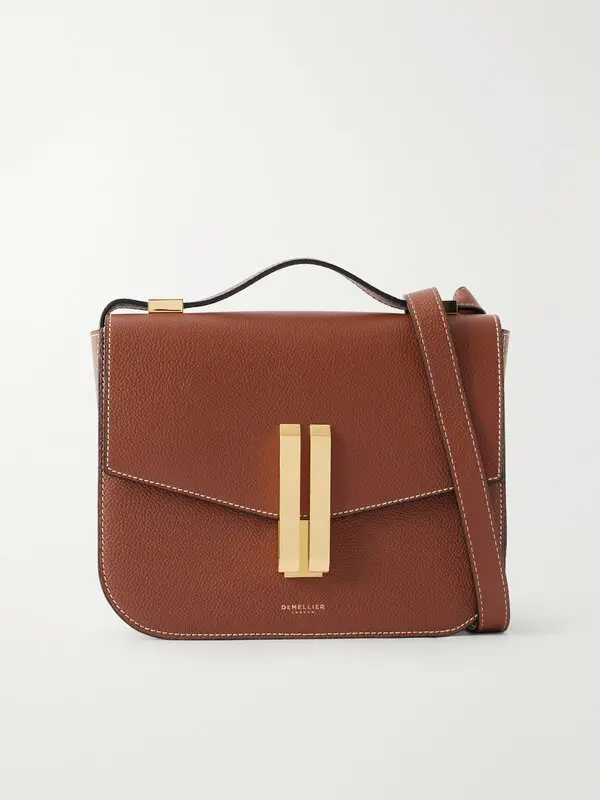 DEMELLIER The Vancouver Leather Clutch - Brown