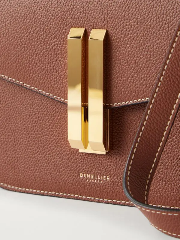 DEMELLIER The Vancouver Leather Clutch - Brown