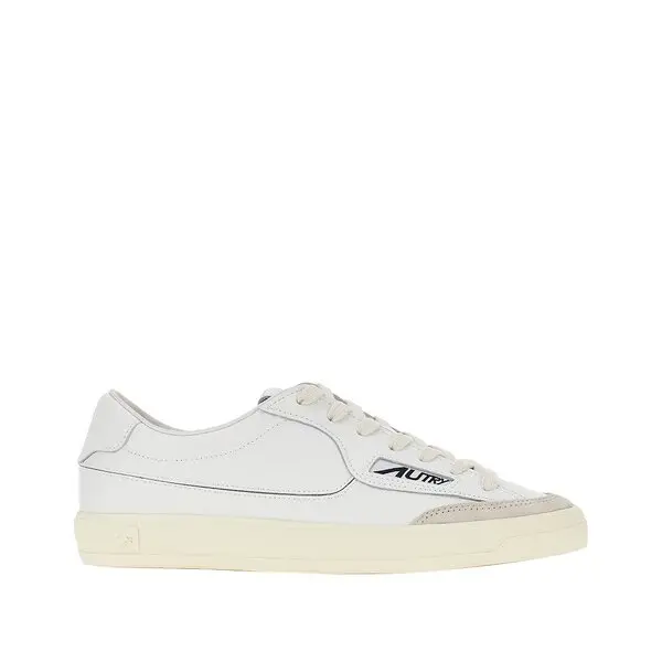 AUTRY Windscape Low Leather Sneakers With Suede And Logo Detailing - White