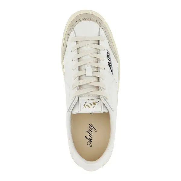 AUTRY Windscape Low Leather Sneakers With Suede And Logo Detailing - White