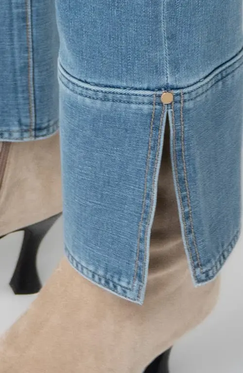 LIVERPOOL Kennedy Split Hem Crop Straight Leg Jeans