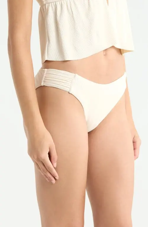 Sanctuary Side Tab Hipster Bikini Bottoms - Cream