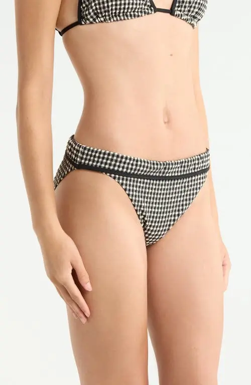 Sanctuary Banded Smocked Hipster Bikini Bottoms