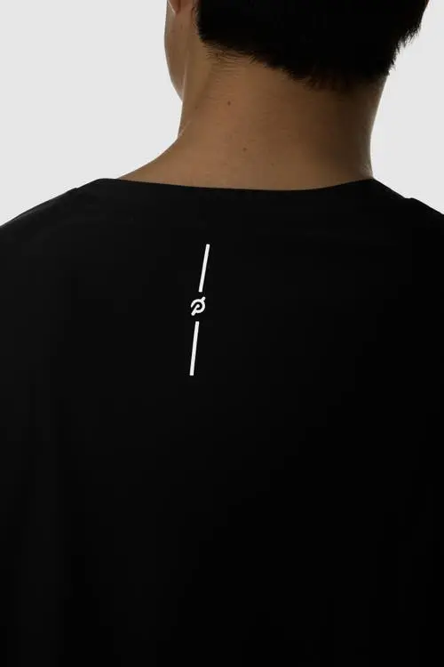 PELOTON Run Interlock Stride Short Sleeve T-shirt - Black