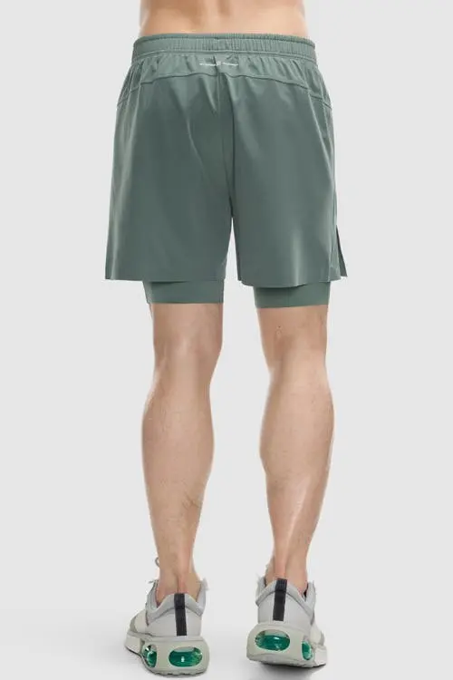 PELOTON 5" Paceform Lined Run Shorts - Soft Olive