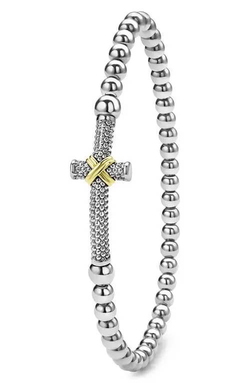 Lagos Caviar Cross Stretch Bracelet