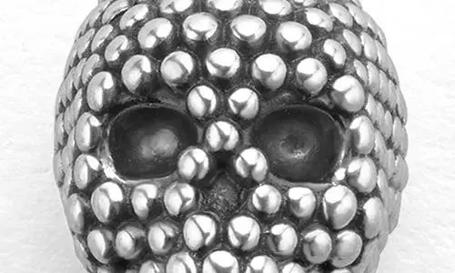 Lagos Anthem Sterling Silver Caviar Skull Pendant