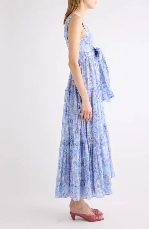 Chloé Floral Tiered Cotton Voile Maxi Dress