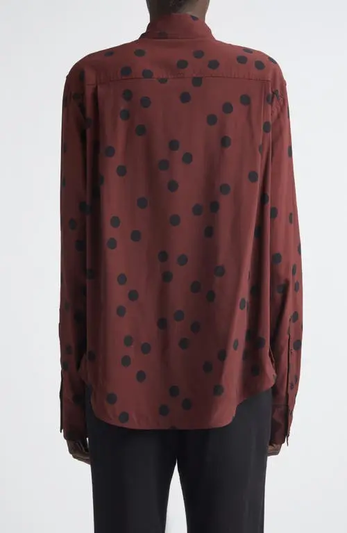 Proenza Schouler Paz Dot Print Button-up Shirt