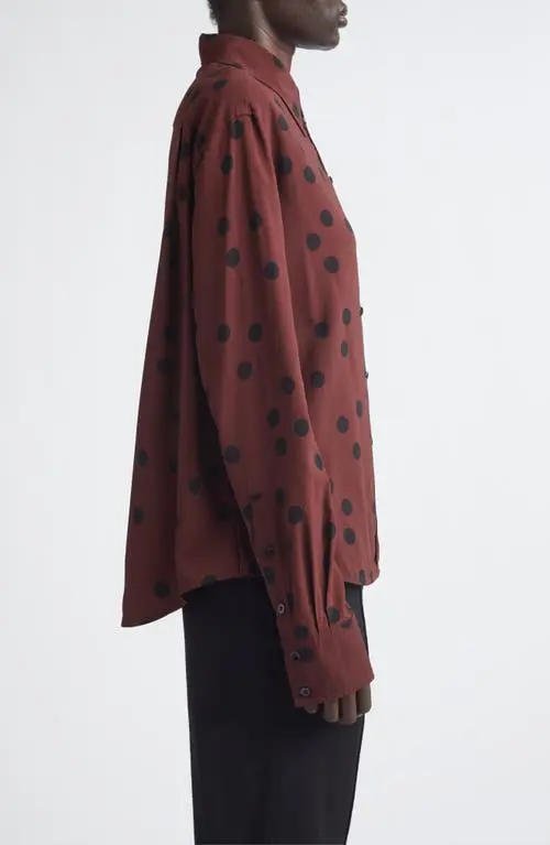 Proenza Schouler Paz Dot Print Button-up Shirt