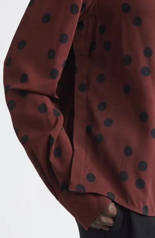 Proenza Schouler Paz Dot Print Button-up Shirt