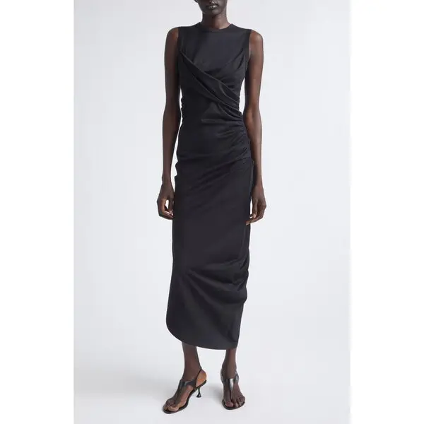 Proenza Schouler Zafira Mercerized Cotton Jersey Midi Dress - Black