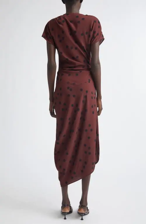 Proenza Schouler Polka Dot Asymmetric Midi Dress