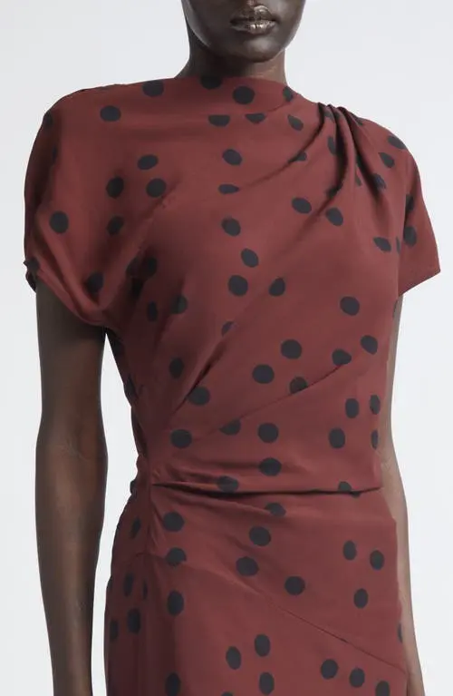 Proenza Schouler Polka Dot Asymmetric Midi Dress