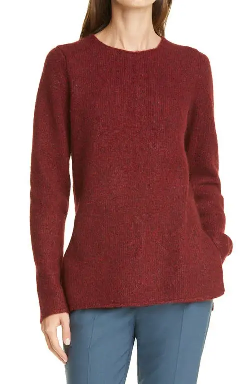 Vince Donegal Cashmere Crewneck Sweater - Cherry