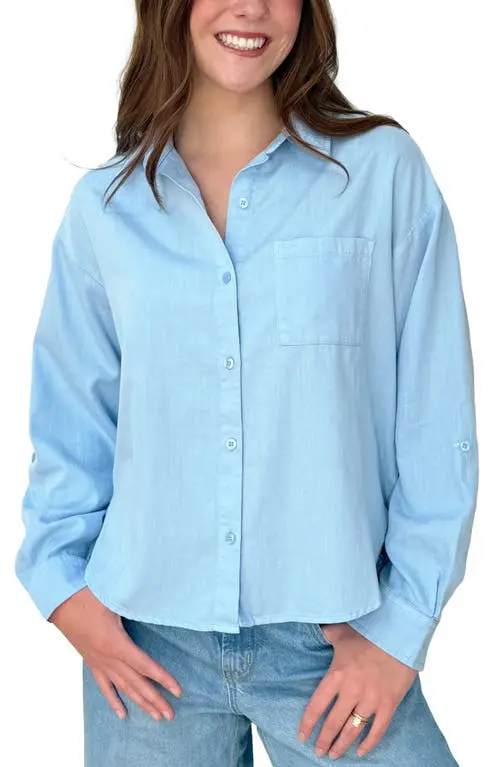 WASH LAB DENIM Marlow Relaxed Shirt - Cerulean
