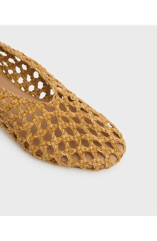MANSUR GAVRIEL Woven Ballerina Flats - Natural