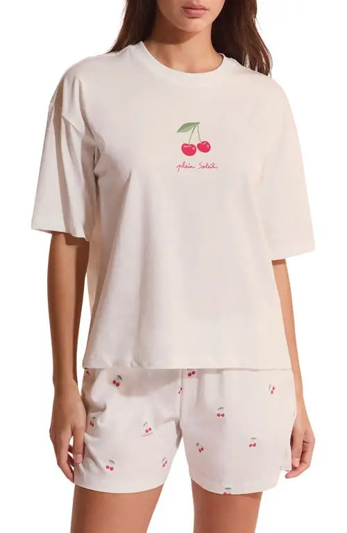 ETAM Berry Cherry Print Cotton Sleep Shorts