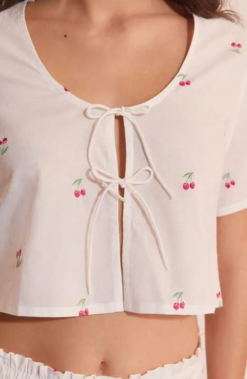 ETAM Riviere Cotton Crop Pajama Top