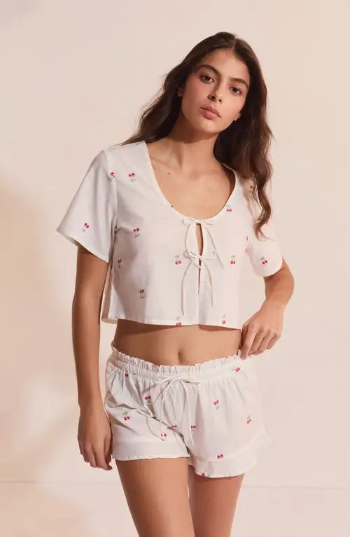 ETAM Riviere Cotton Crop Pajama Top