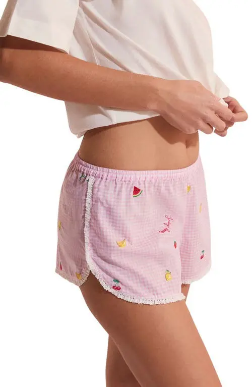 ETAM Brisa Cotton Pajama Shorts - Candy-pink