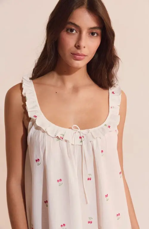 ETAM Riviere Cherry Print Cotton Nightgown