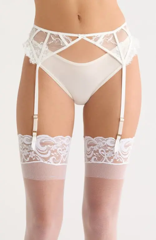 ETAM Lace Garter Belt - White