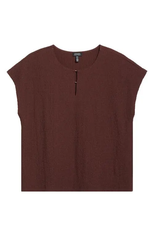 Jones New York Extended Shoulder Knit Top - Fudge